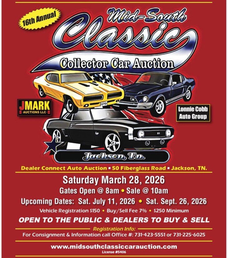16th Annual Mid-South Classic Collector Car Auction - Jackson ...