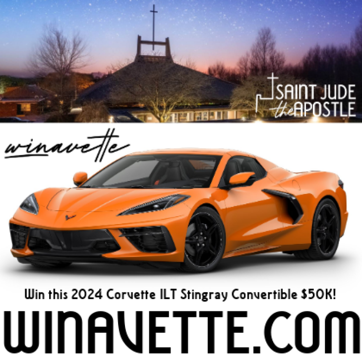 St. Jude the Apostle Raffle - 2024 Corvette Stingray Convertible 1LT ...